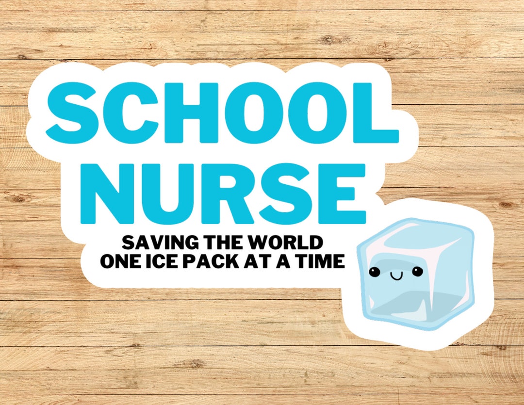 School Nurse Sticker, Cute Nurse Sticker, Ice Pack - Etsy