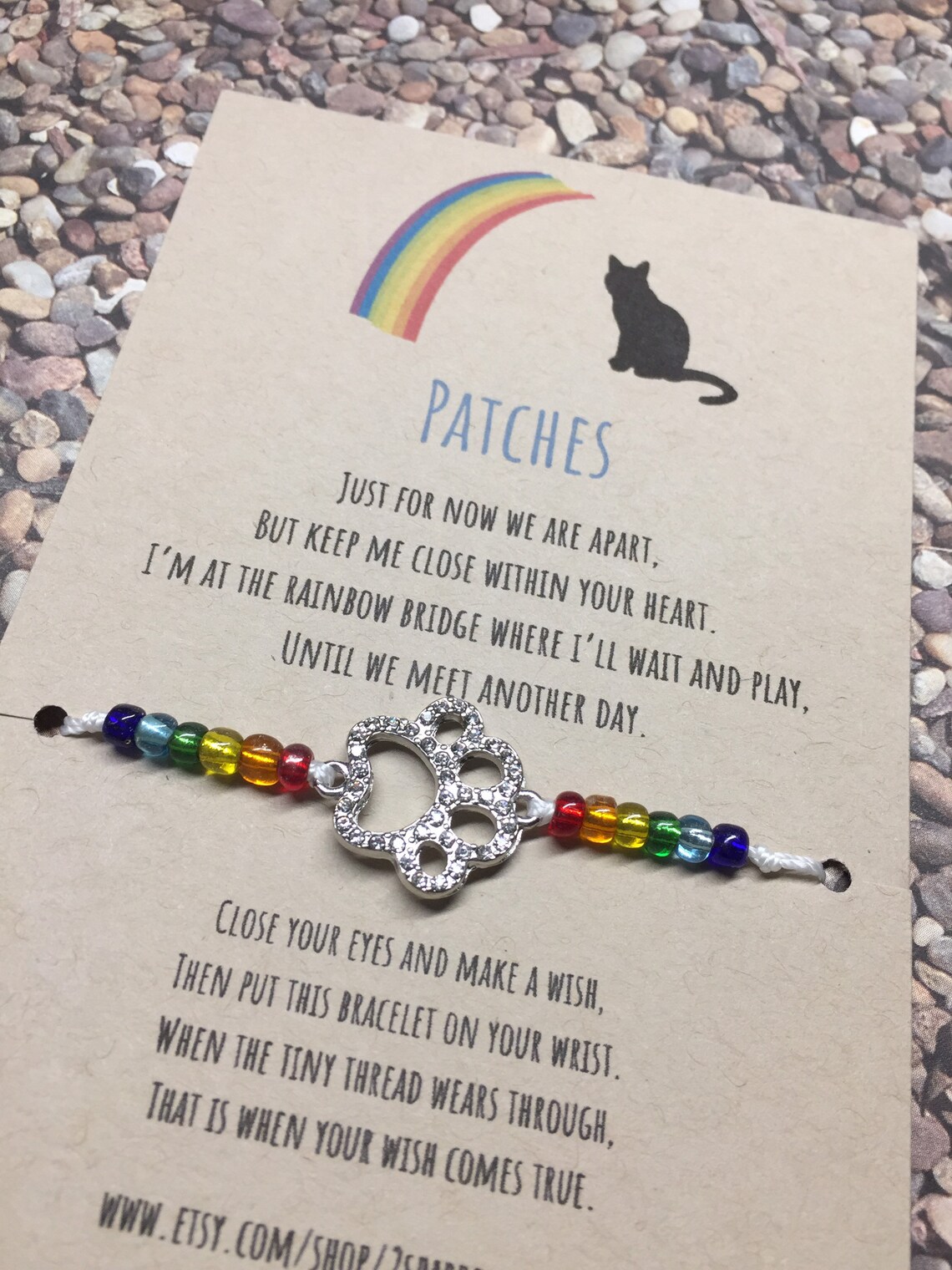 Custom Rainbow Bridge Wish Bracelet Pet Loss Pet Sympathy - Etsy