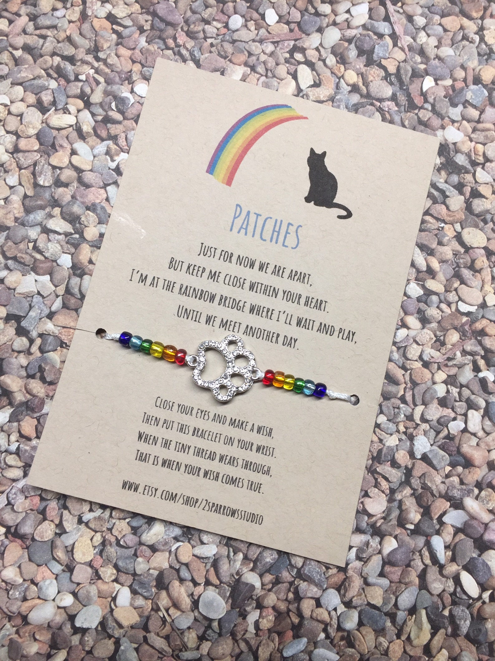 Custom Rainbow Bridge Wish Bracelet Pet Loss Pet Sympathy - Etsy