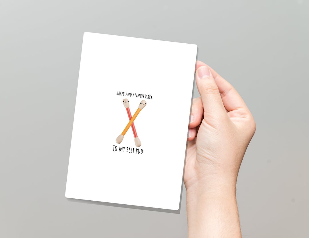 2nd Anniversary Card, Cotton Anniversary Card, Funny 2nd Anniversary ...