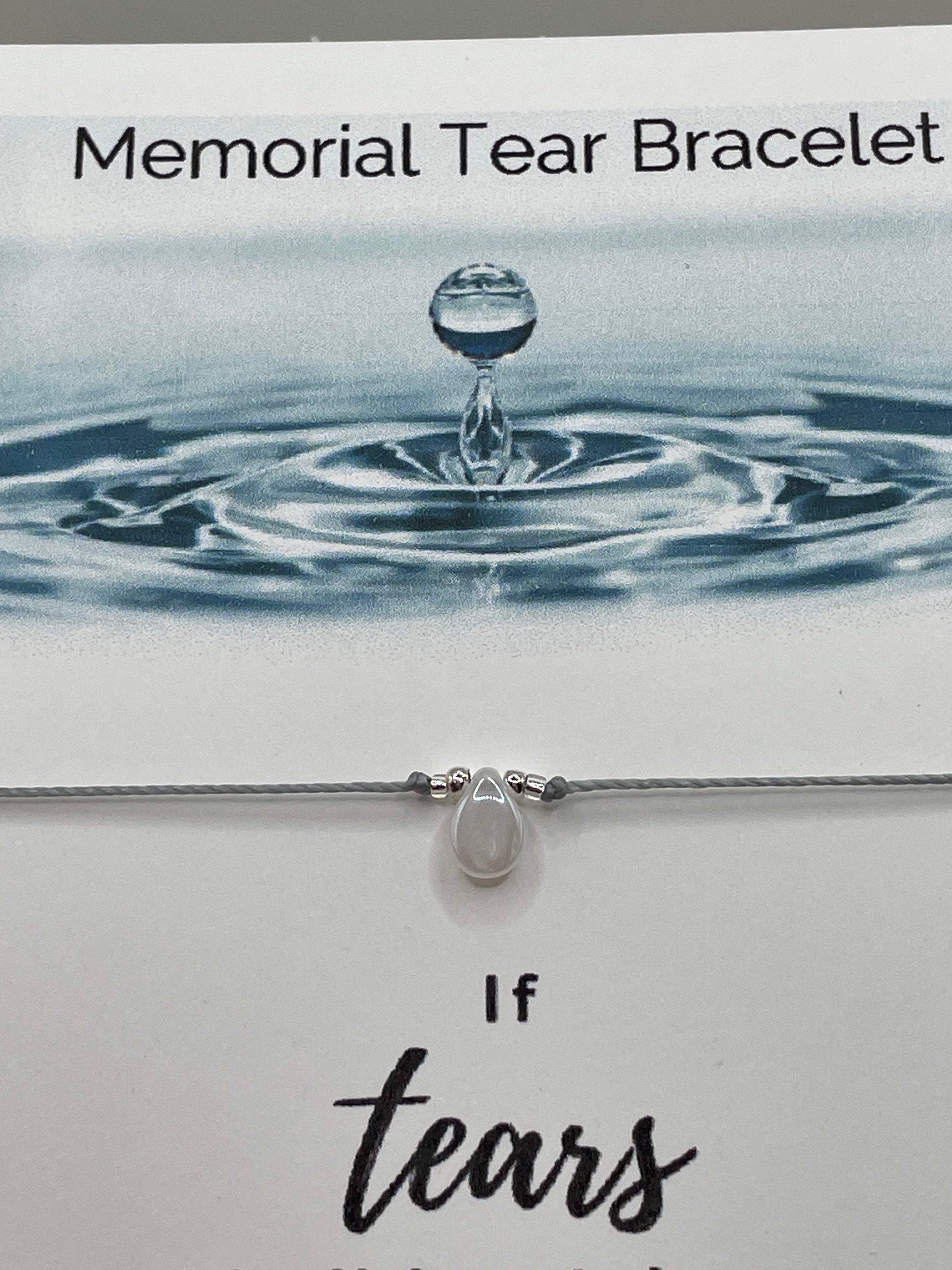 Memorial tear bracelet sympathy bracelet | Etsy