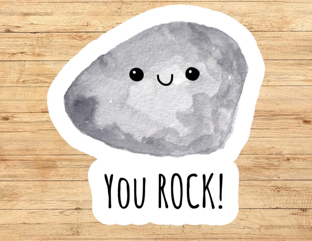 You Rock Sticker, Thank You Sticker - Etsy