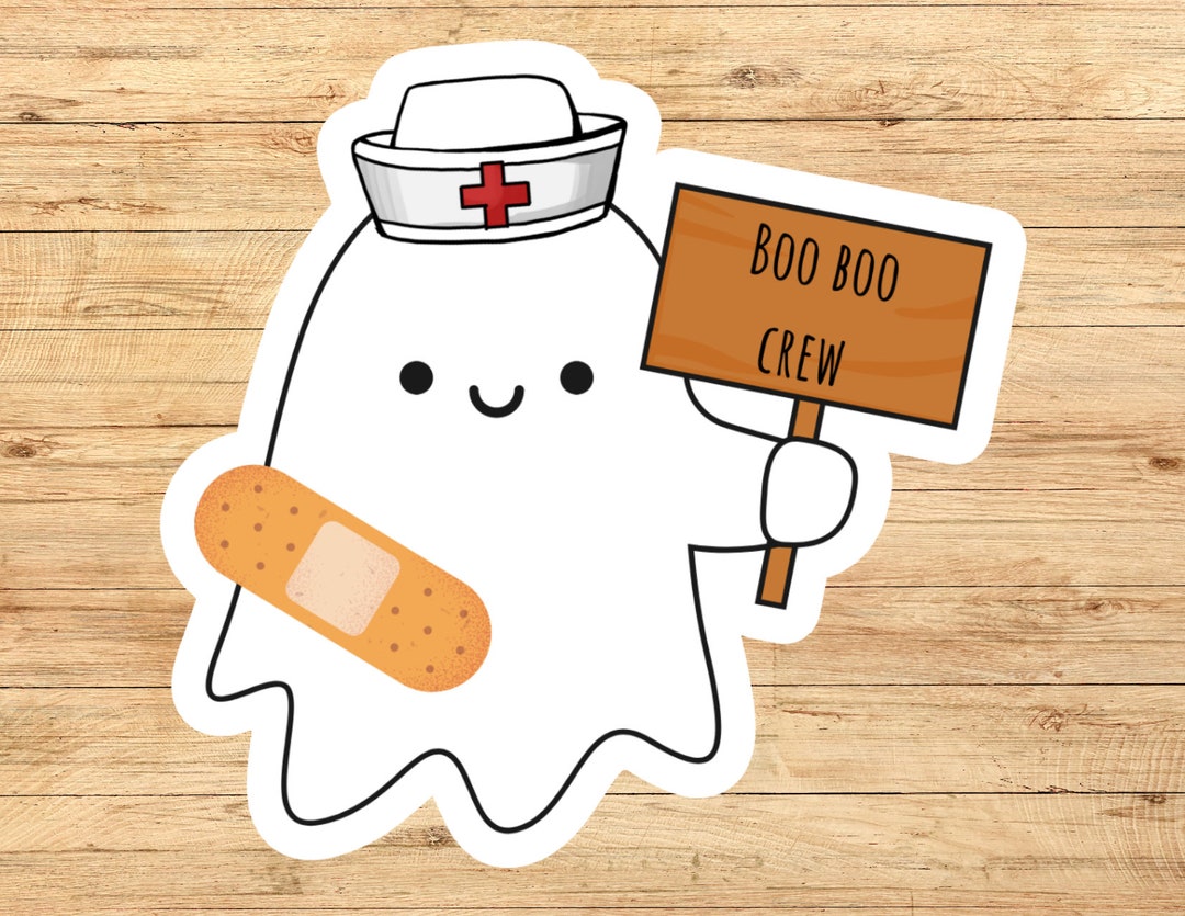 Boo Boo Crew Sticker, Cute Nurse Sticker, Ghost Sticker - Etsy