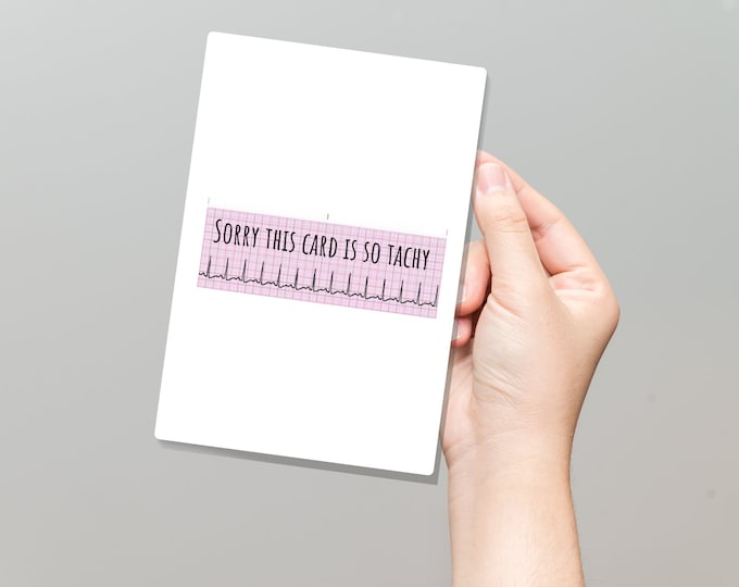 ECG Trace Funny Card Doctor/nurse/paramedic Birthday Cardiology Humour ...