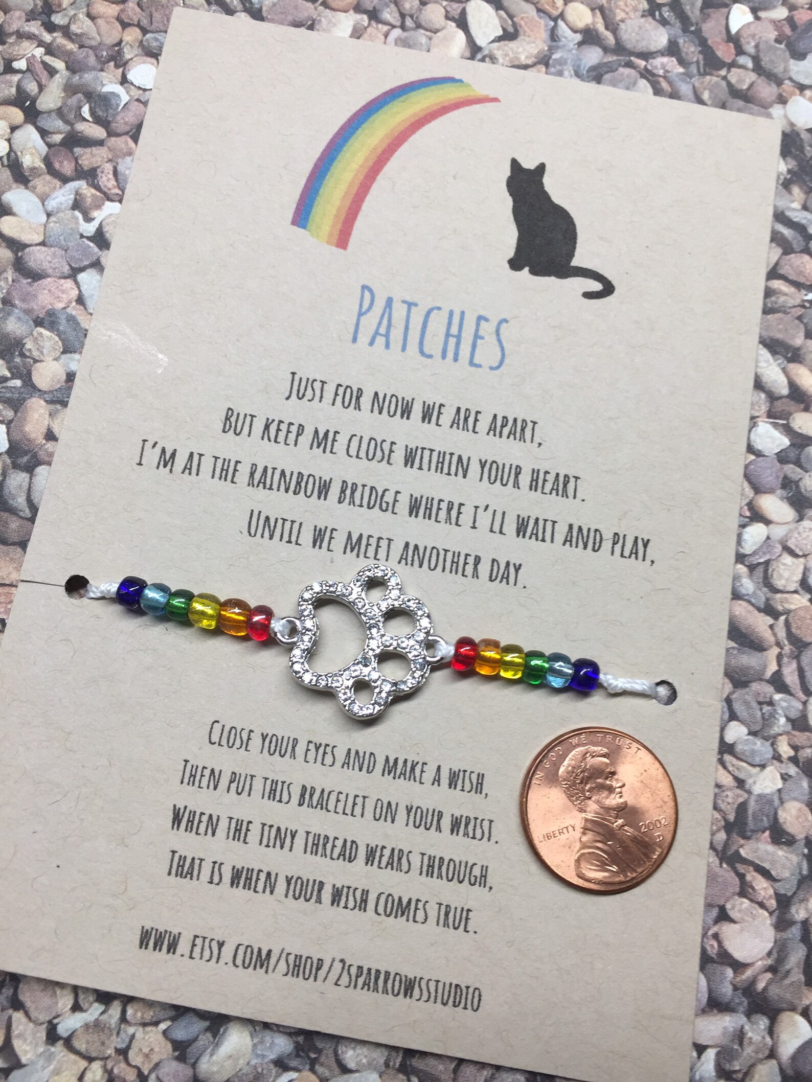Custom Rainbow Bridge Wish Bracelet Pet Loss Pet Sympathy - Etsy