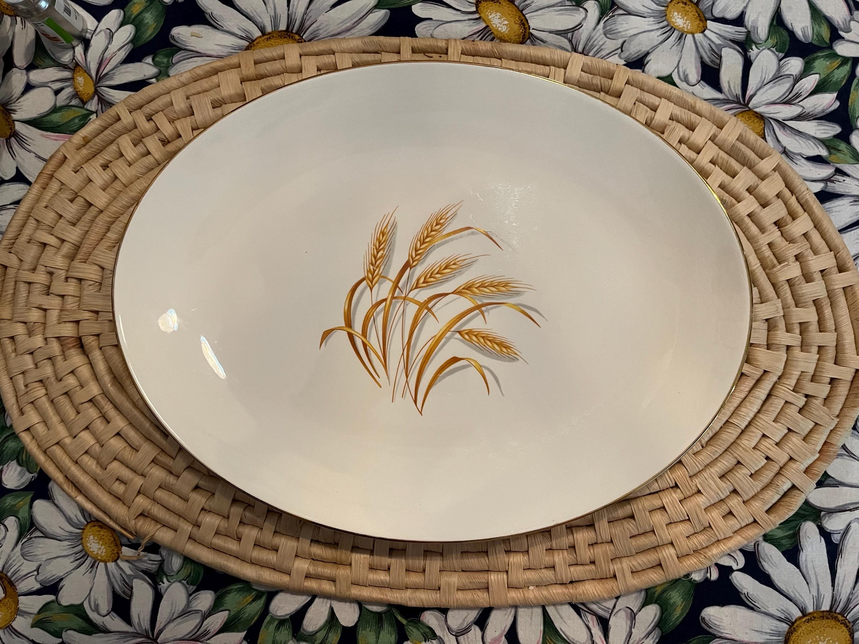 Golden Wheat Platter - Etsy