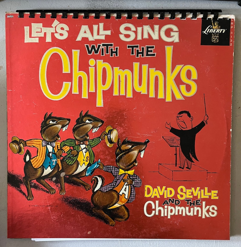 Upcycled Chipmunks Album Cover Notebook - Etsy