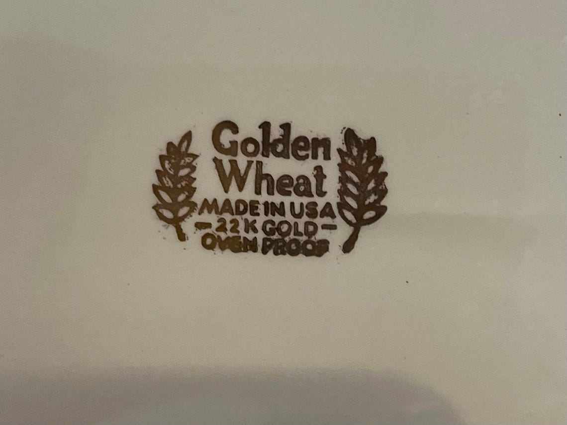 Golden Wheat Platter - Etsy