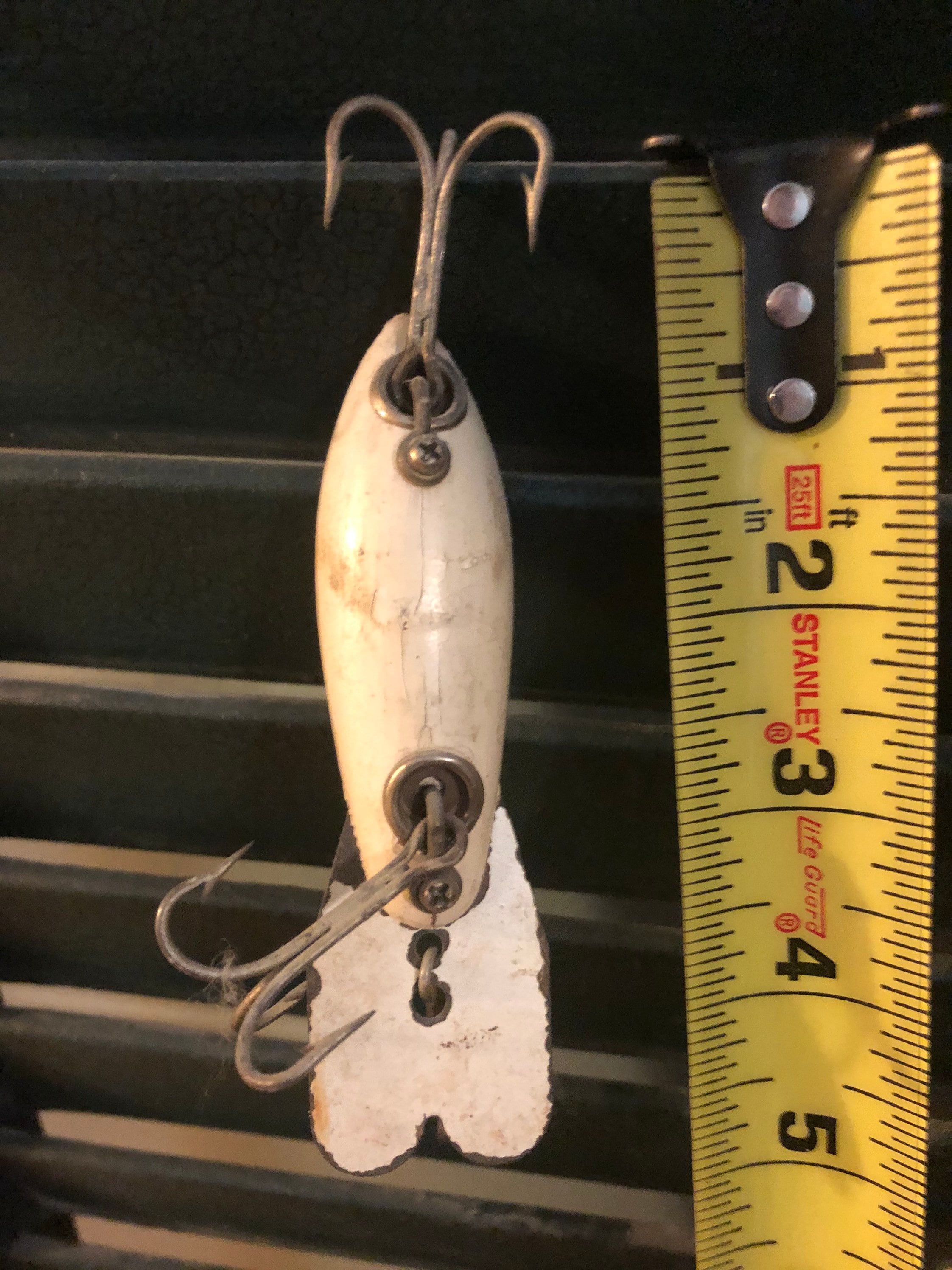 Antique White Wooden Fishing Lure With Metal Tail and Red Eyes - Etsy