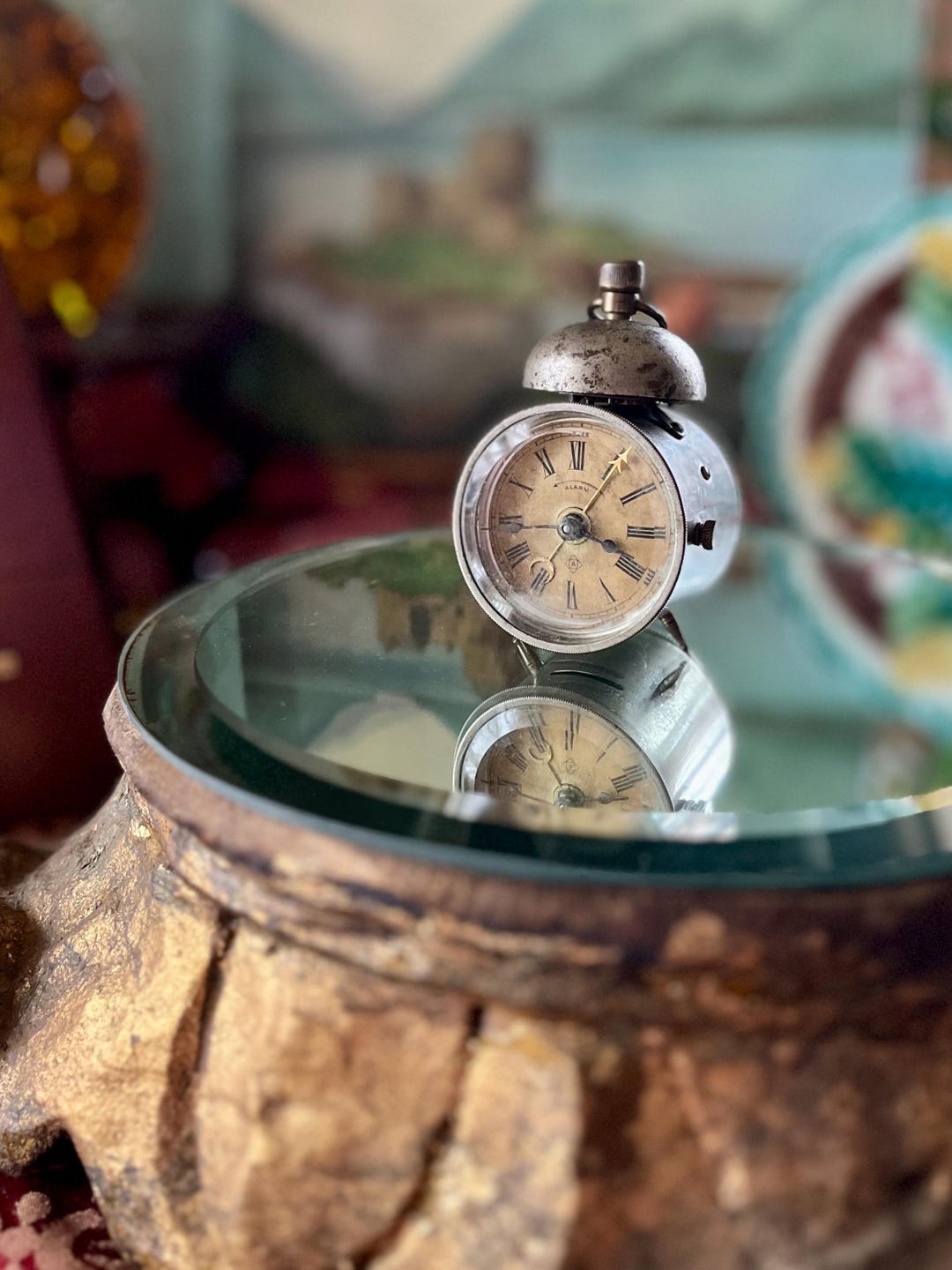 Adorable Victorian Antique Miniature Alarm Clock, Single External Bell ...