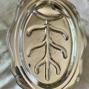 Antique Silver Meat Platter With 'tree of Life' Well and Sterling ...
