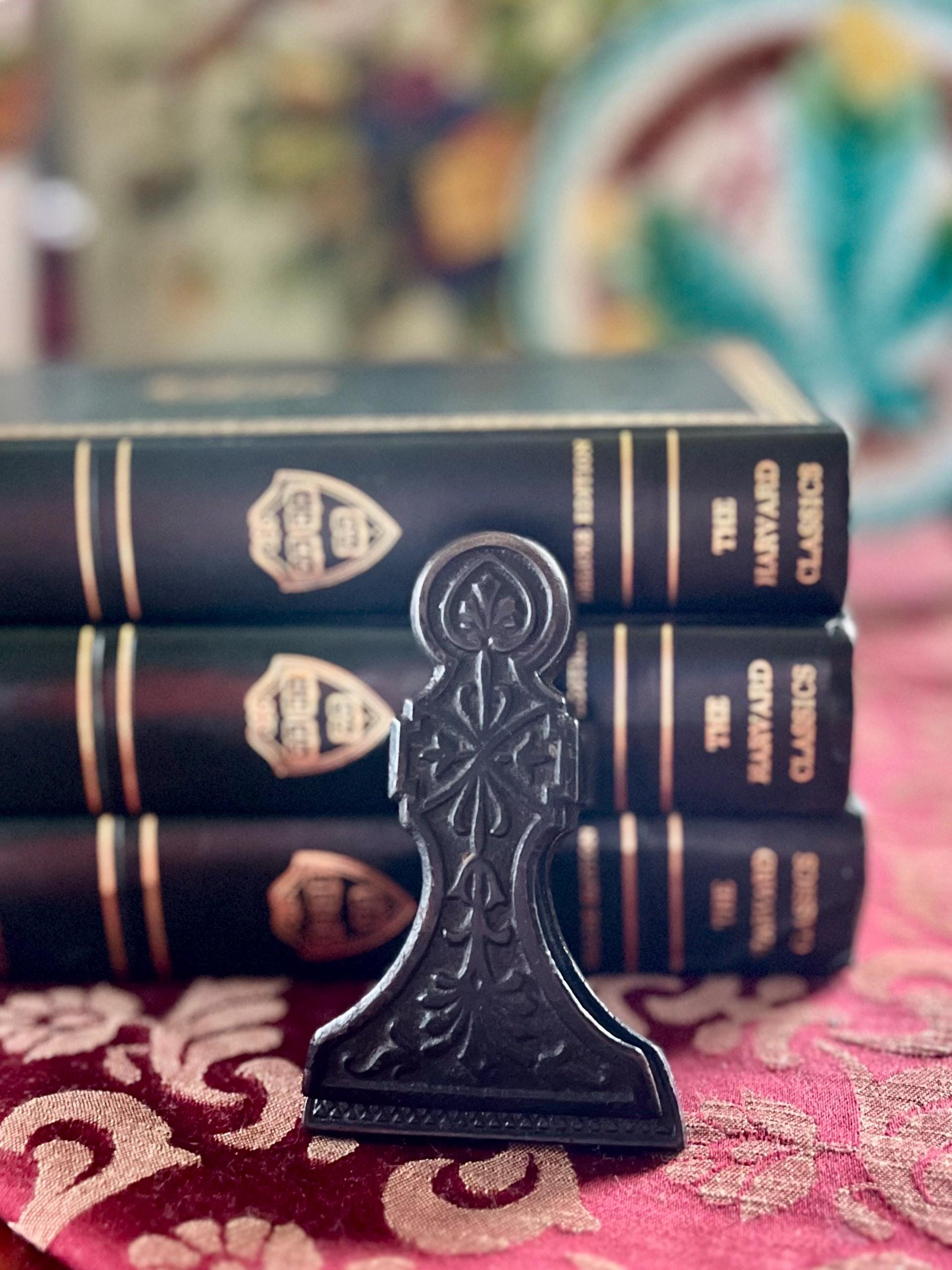 Highly Detailed Victorian Iron Paper Clip or Wall Hook, Black Eastlake ...