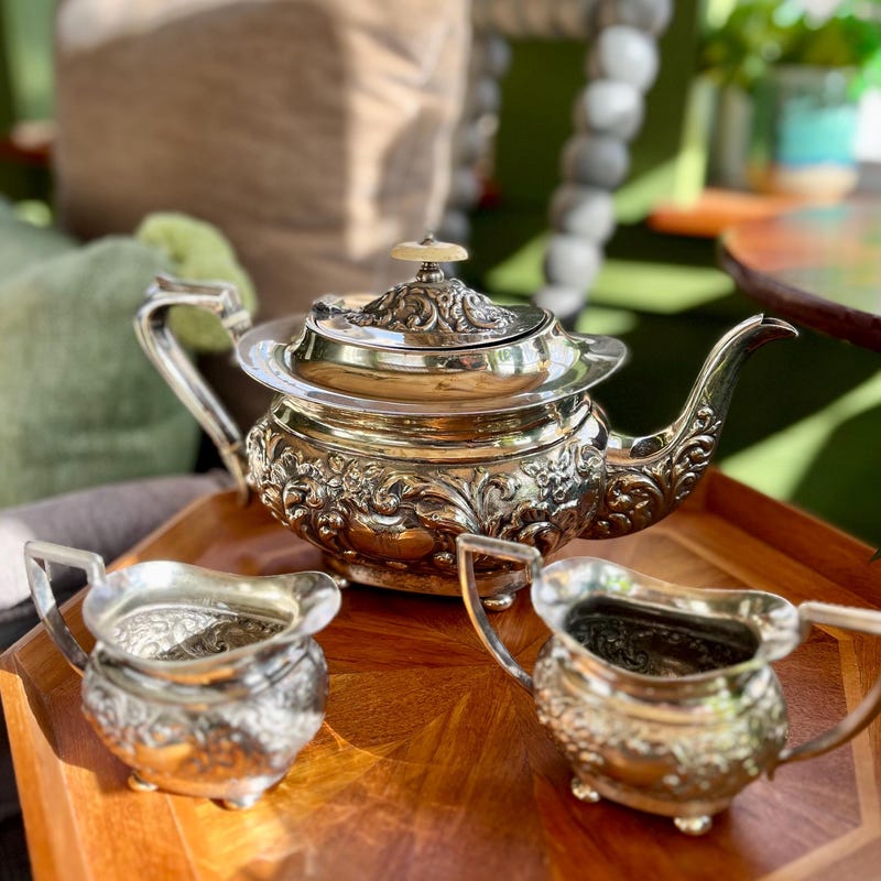Silver Tea Set - Etsy