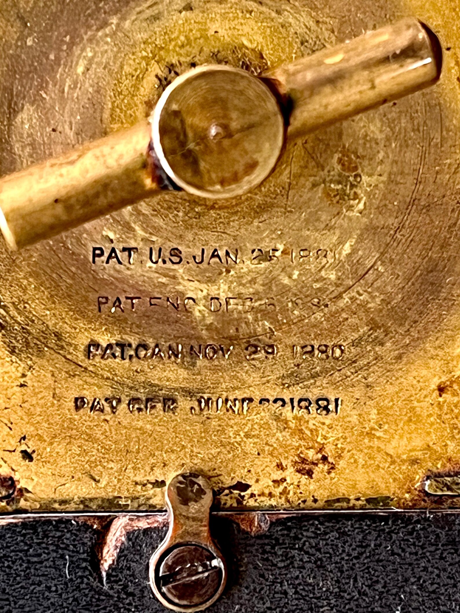 Antique Steeple Clock, Miniature Handpainted Black Marbleized Wood With ...