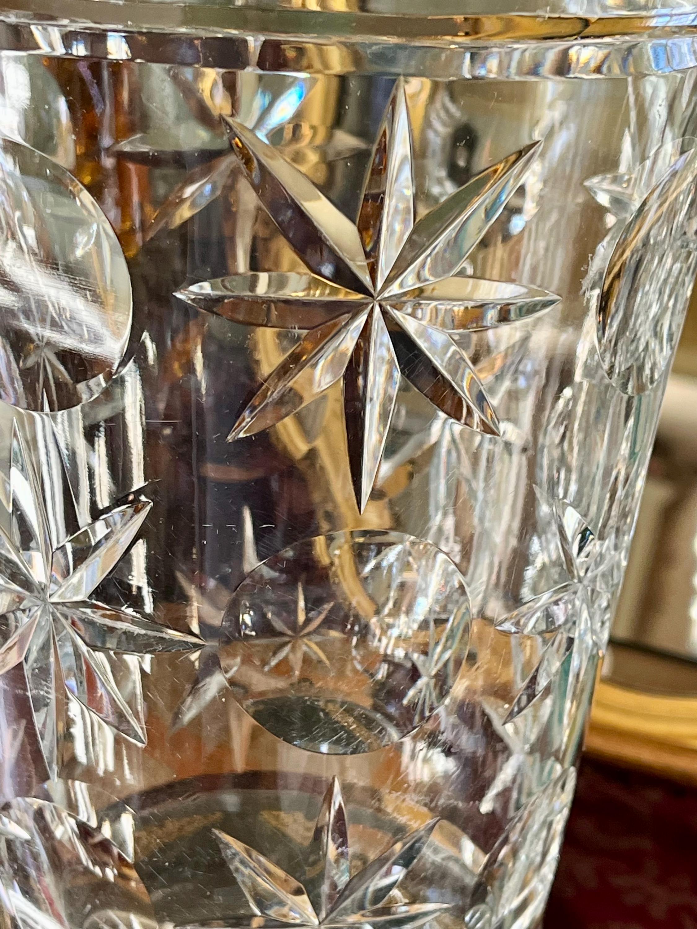 Lead Crystal Vase, Star and Moon Motif, Extra Large Champagne Bucket - Etsy