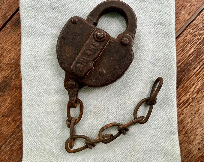 Antique Railroad Lock Vintage Steampunk Train Padlock With Chain - Etsy