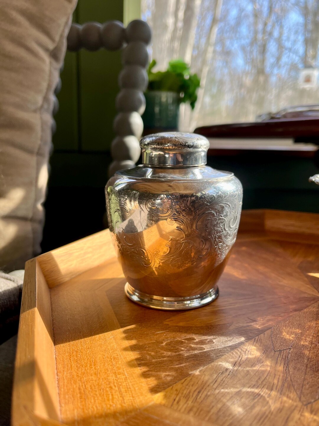 Antique Victorian Silver Ginger Jar Lidded Dresser Pot, Reed & Barton ...