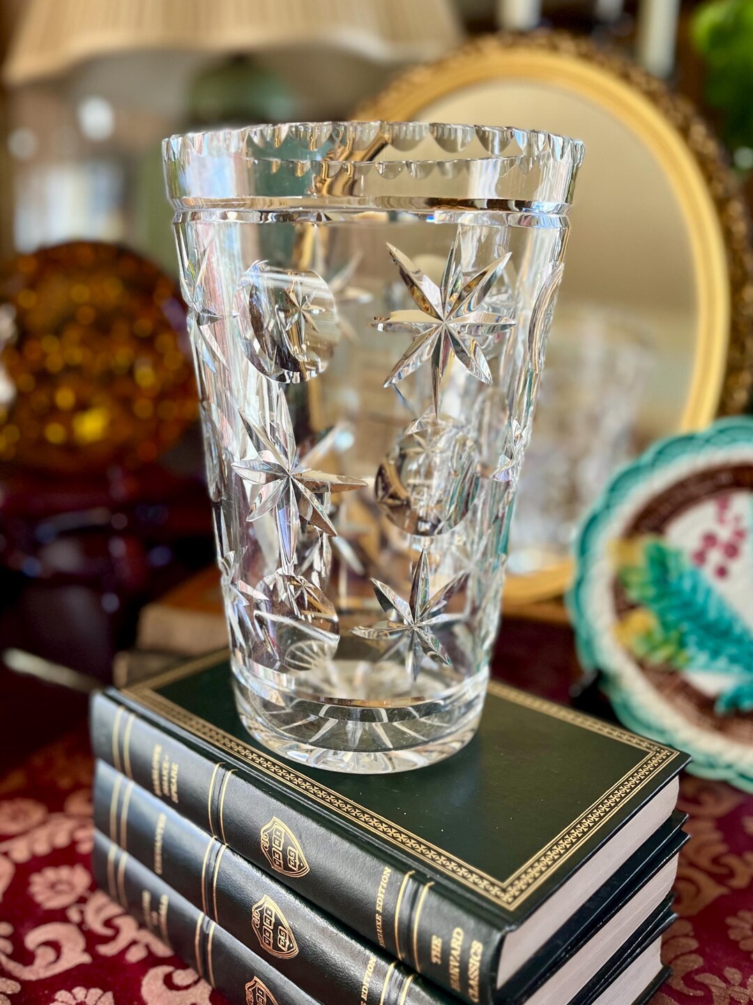 Lead Crystal Vase, Star and Moon Motif, Extra Large Champagne Bucket - Etsy