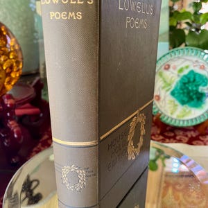 Antique Poetry Book “lowell’s Poems”, the Poetical Works of James ...