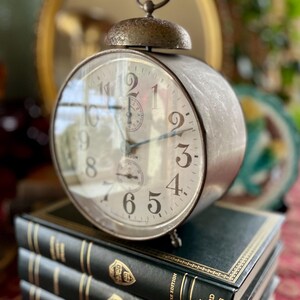 Adorable Antique Oversized Alarm Clock, Single External Bell, Ansonia ...