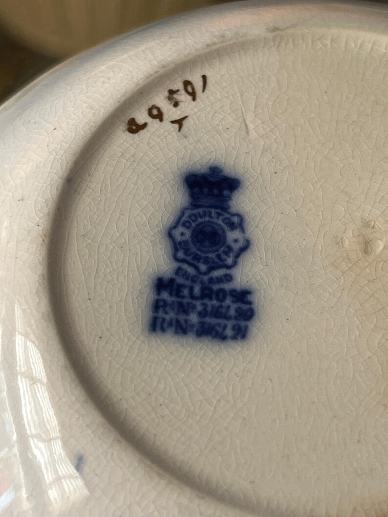 Antique Flow Blue Plate, Melrose Pattern by Doulton Burslem, England ...