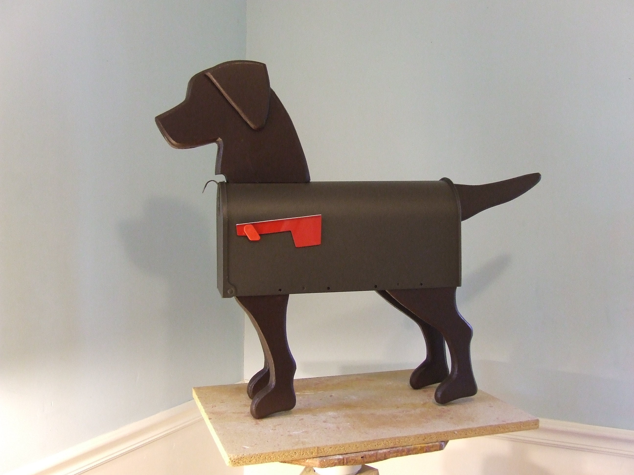 Brown Dog 2 Mailbox (chocolate Lab) - Etsy