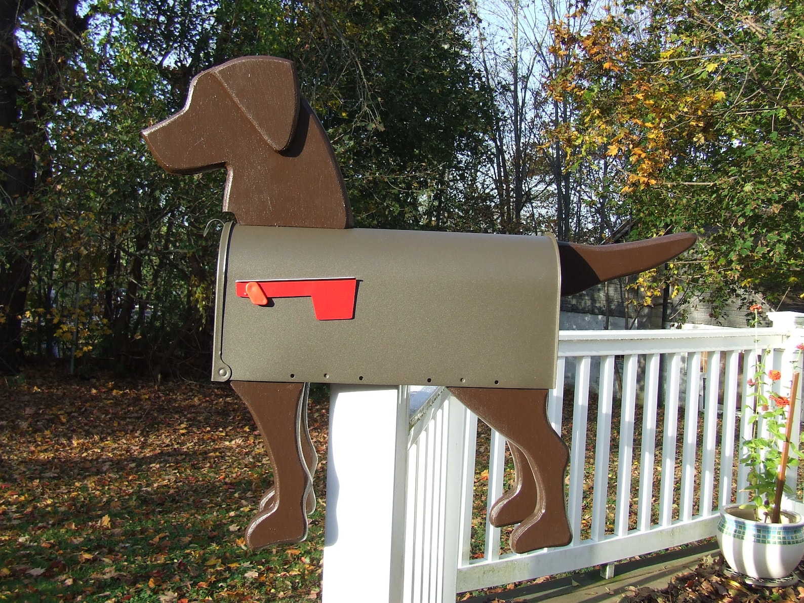 Brown Dog 2 Mailbox (chocolate Lab) - Etsy