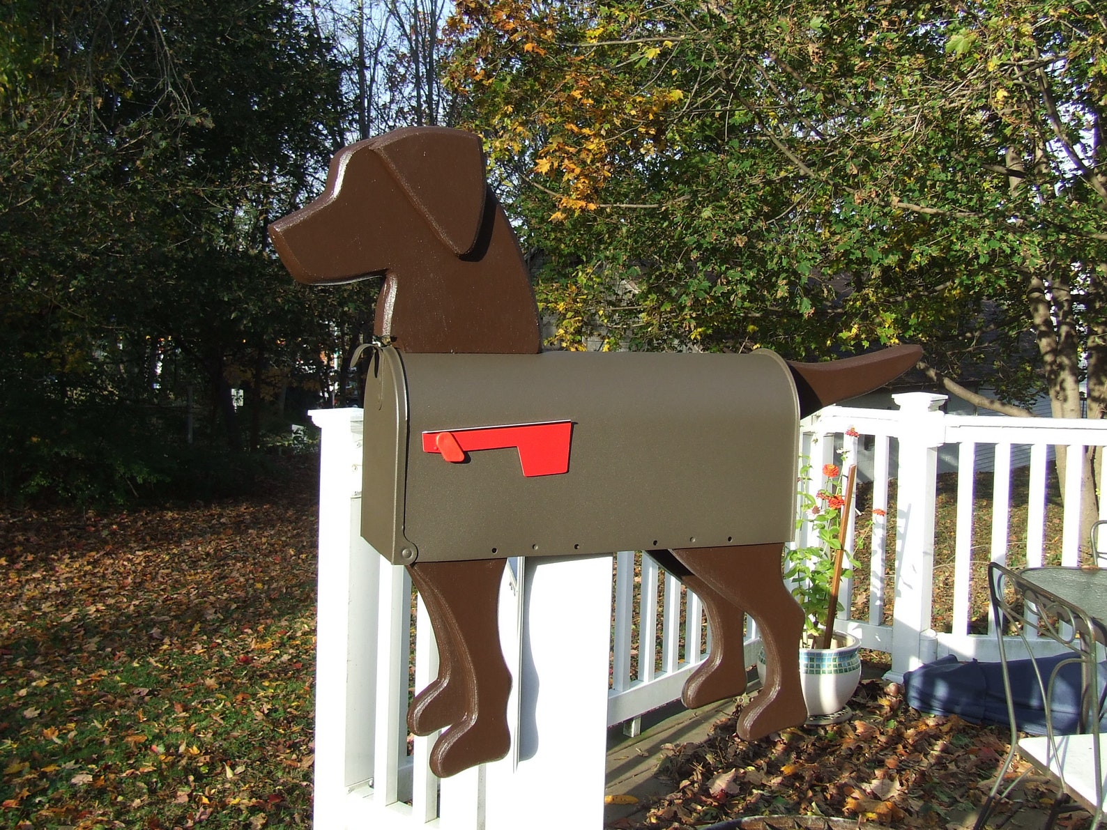 Brown Dog 2 Mailbox (chocolate Lab) - Etsy