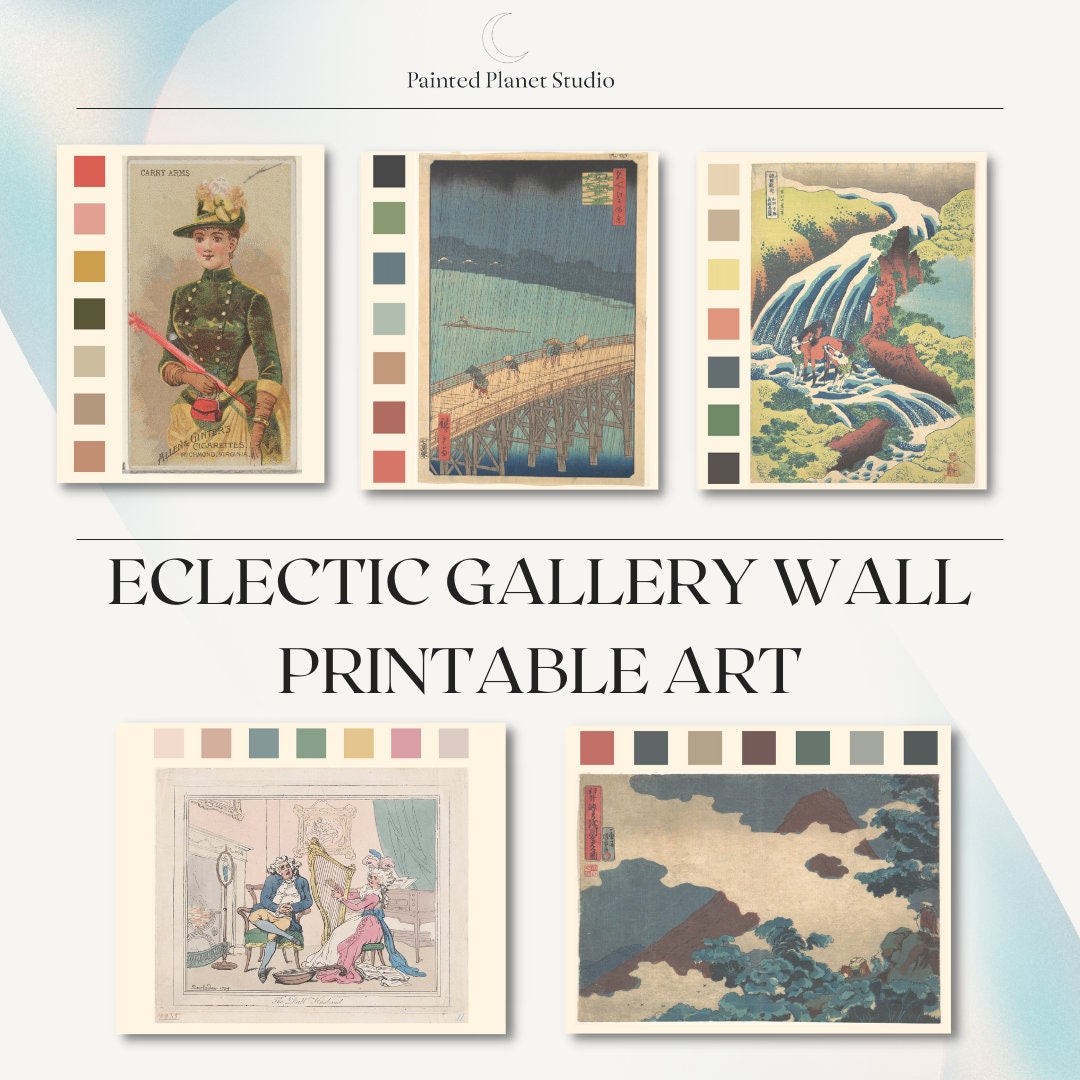 Set of 5 Gallery Prints for Digital Download | Color Scheme, Color ...