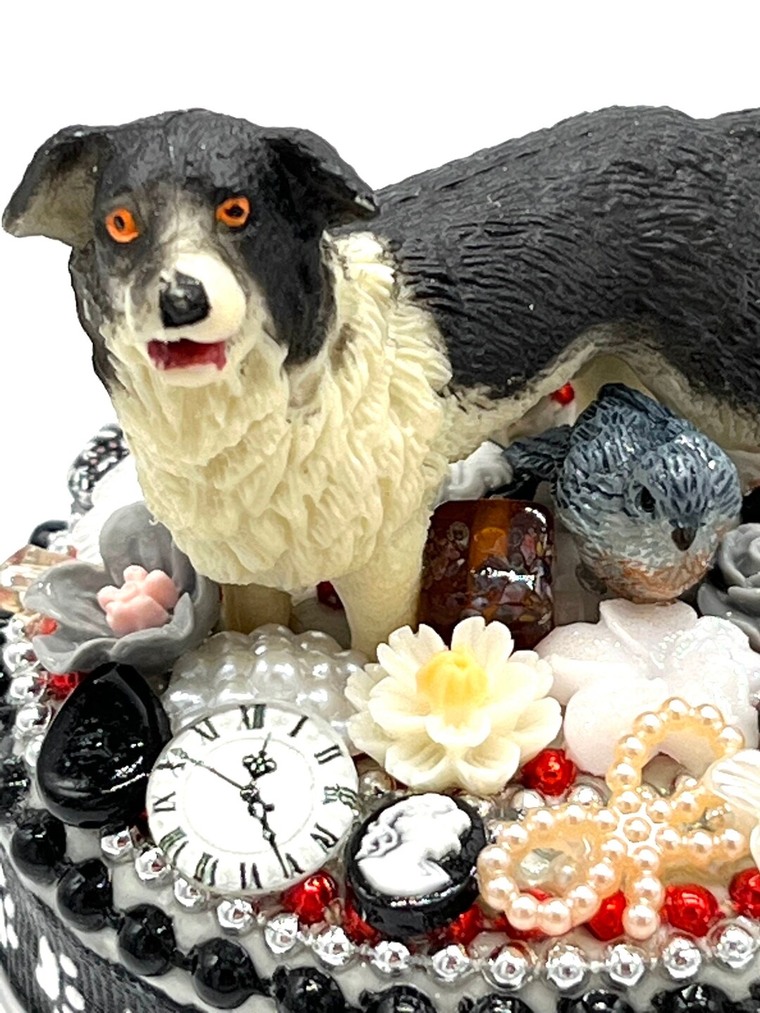 Border Collie Assemblage Jar, Stocking Stuffer, Dog Lover Gift, Pet ...