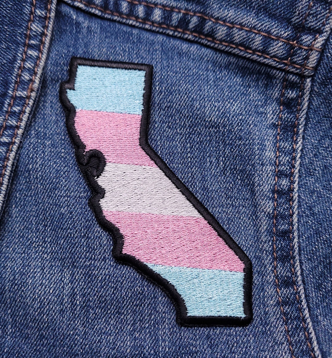 Trans Flag California State Patch - Etsy