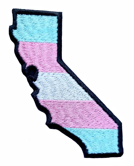 Trans Flag California State Patch - Etsy
