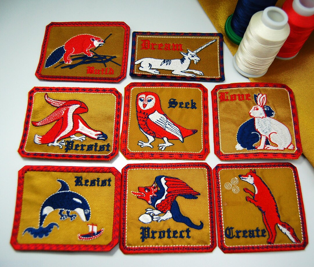 Set: 8 Medieval Animal Patches - Etsy