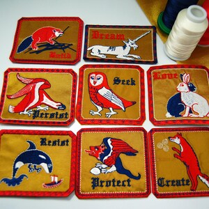 Set: 8 Medieval Animal Patches - Etsy