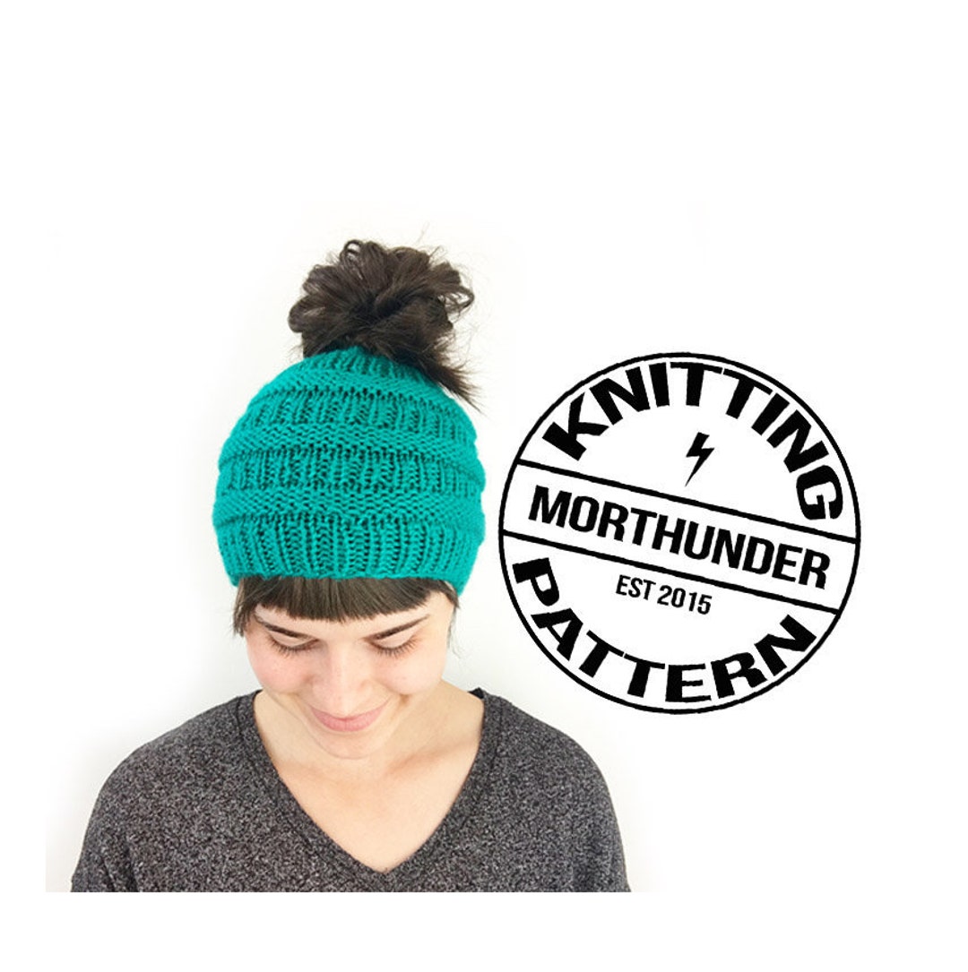 Super Easy Bun Hat Knitting Pattern by Morthunder - Etsy