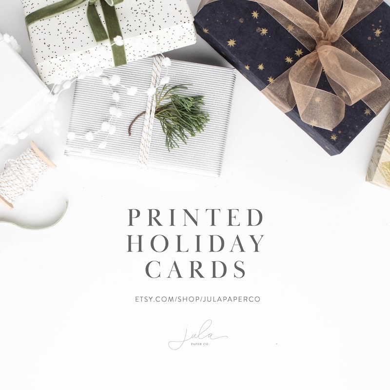 Minimal Holiday Card - Etsy