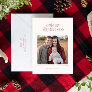 Formal Frame Christmas Card, Family Photo Card, Holiday Card, Christmas ...
