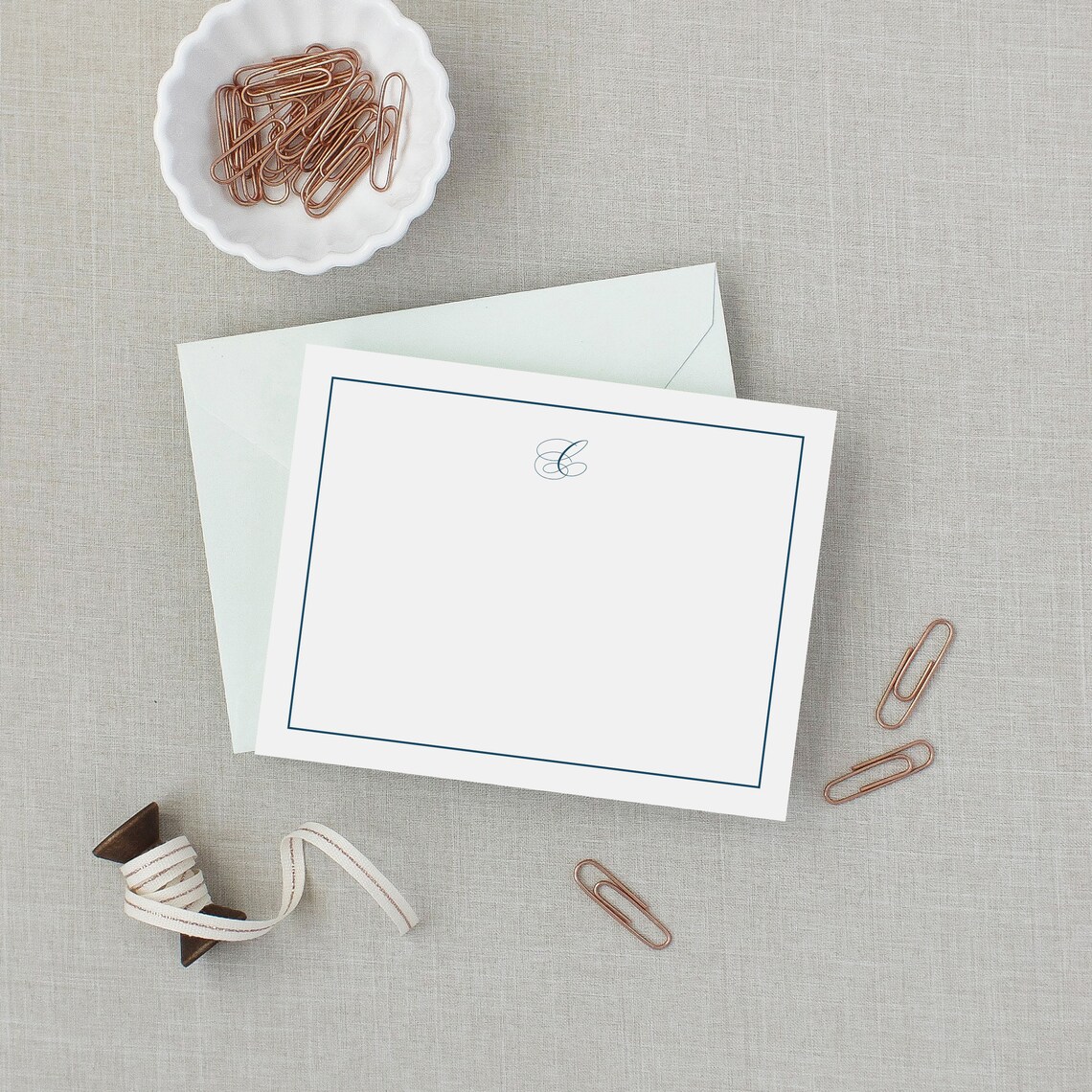 Monogram Stationery Set Calligraphy Stationery Personalized - Etsy