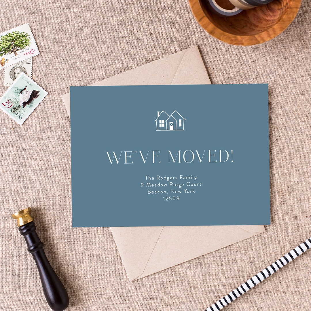 We've Moved, Moving Announcement, My New Home, New Address Notecards ...