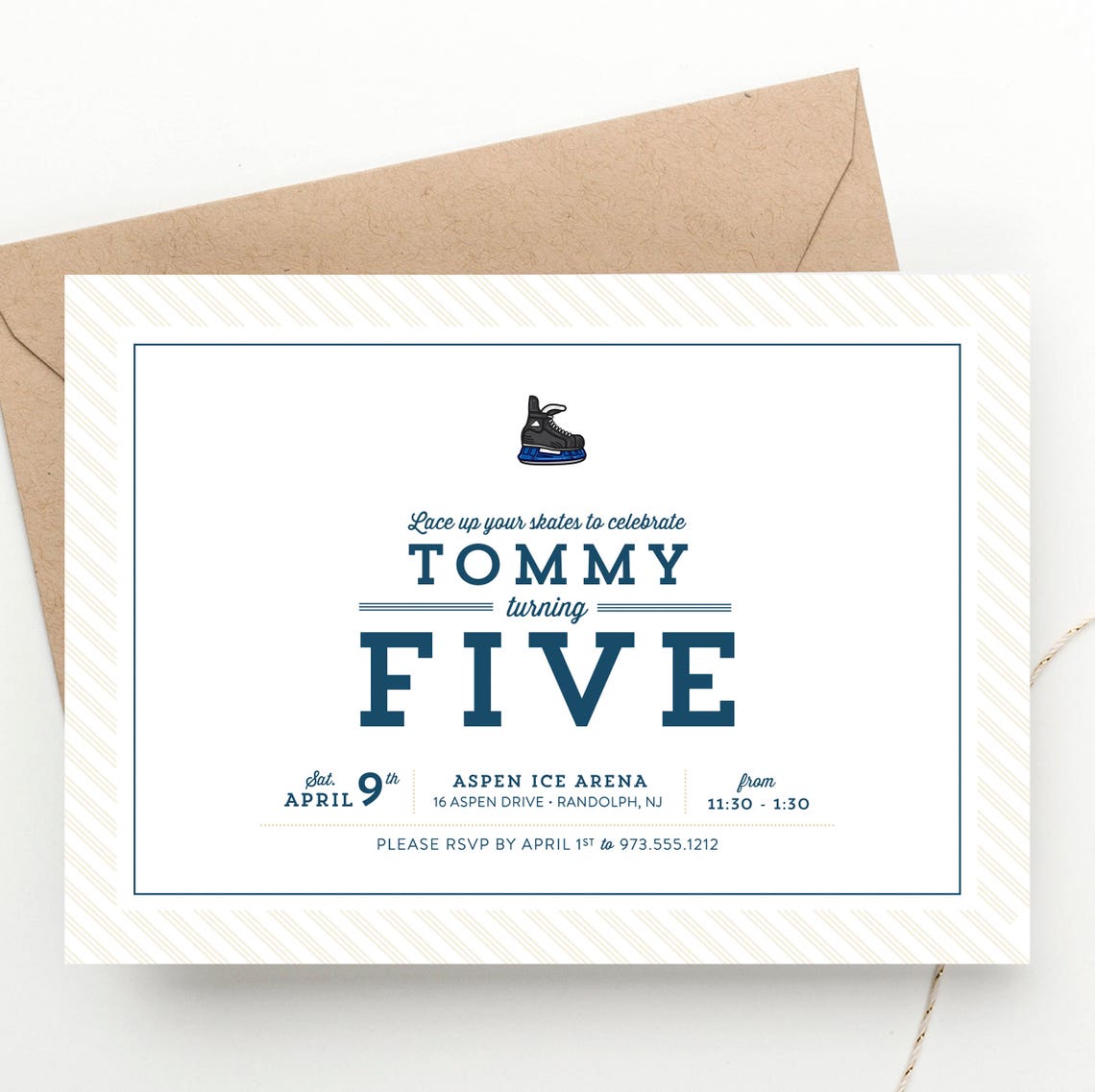 Preppy Hockey Birthday Party Ice Skating Printable - Etsy