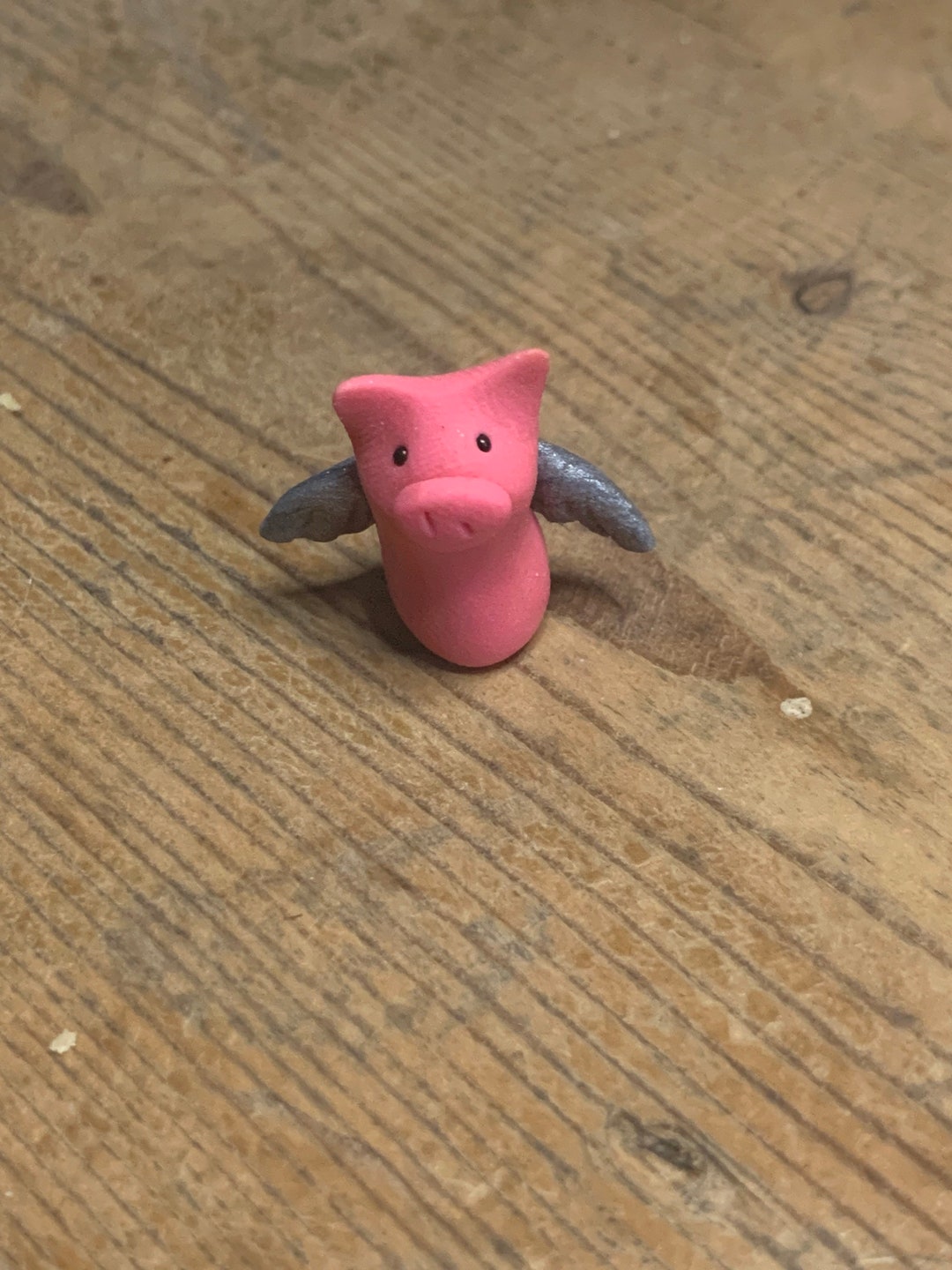 When Pigs Fly, Polymer Clay Pig, Miniature Flying Pig Figurine, Tiny ...