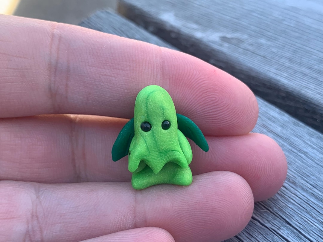 Cthulhu Figurine, Polymer Clay Cthulhu, Cryptid Sculpture, Monster ...