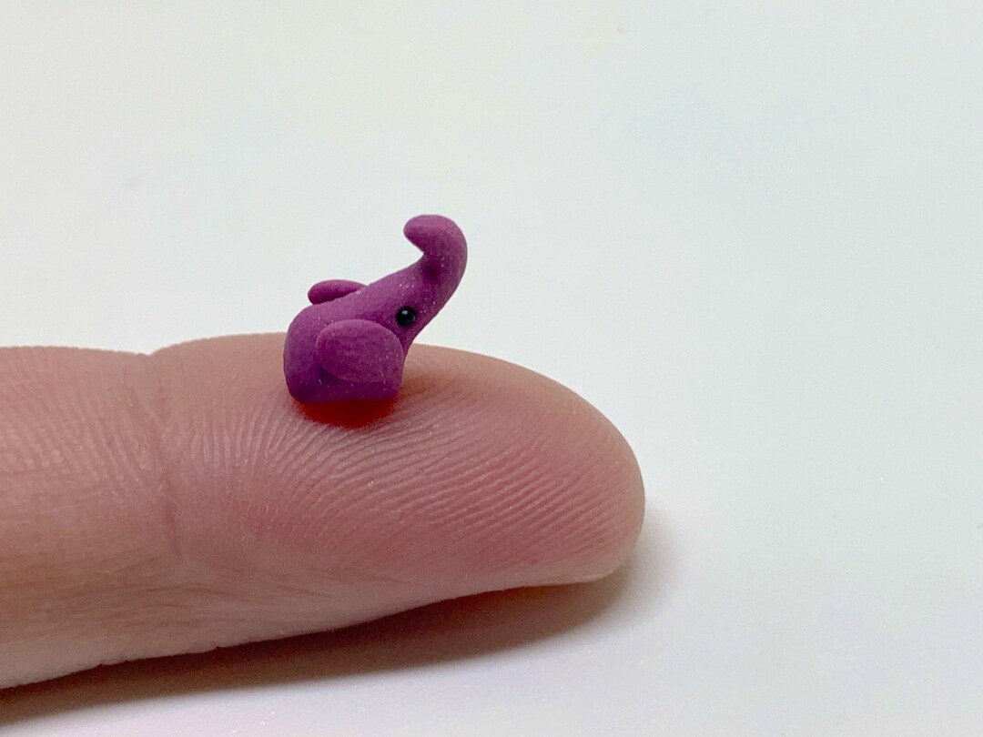 Impossibly Small Elephant, Micro Mini Purple Elephant, Miniature ...