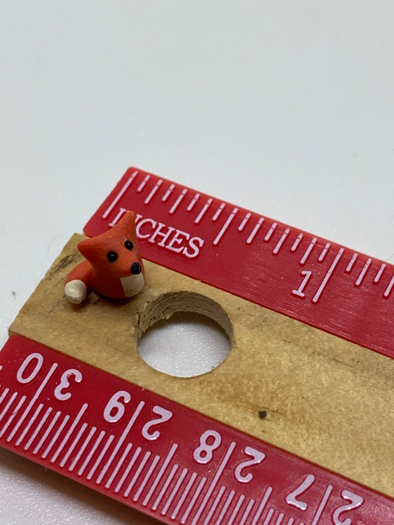 Tiniest Fox Ever Micro Miniature Fox Figurine Tiny Fox Mini | Etsy