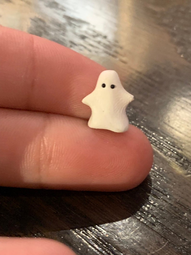 One Micro Mini Ghost Mini Ghost Polymer Clay Ghost - Etsy