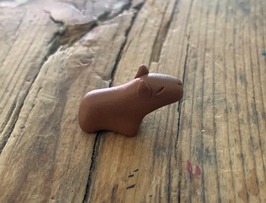 Capybara Miniature, Tiny Capybara, Capybara Figurine, Polymer Clay ...