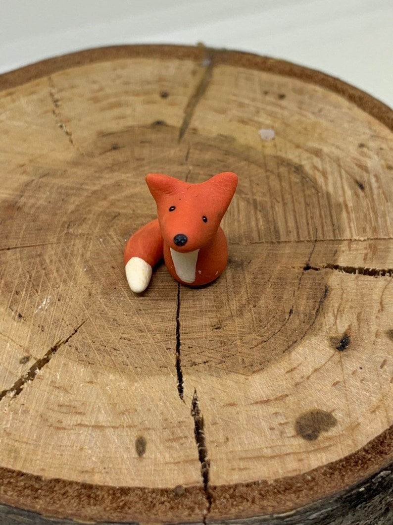 Miniature Fox Figurine Tiny Fox Mini Red Fox Red Fox | Etsy