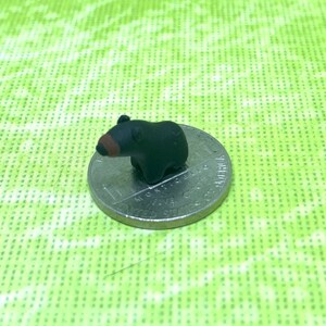 Micro Mini Brown Bear, Miniature Brown Bear Figurine, Polymer Clay Bear ...