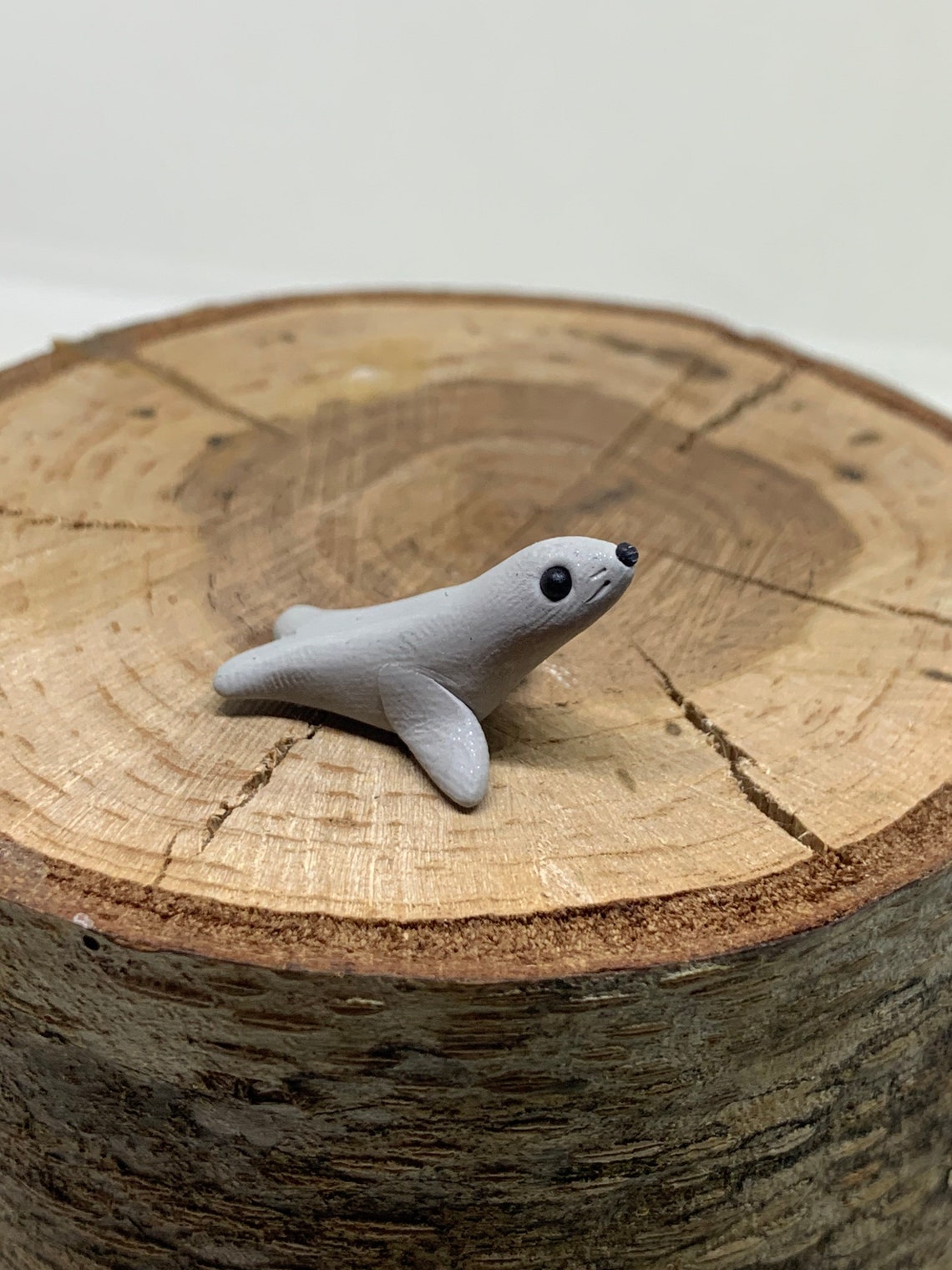 Polymer Clay Seal, Tiny Grey Seal, Miniature Seal Figurine - Etsy
