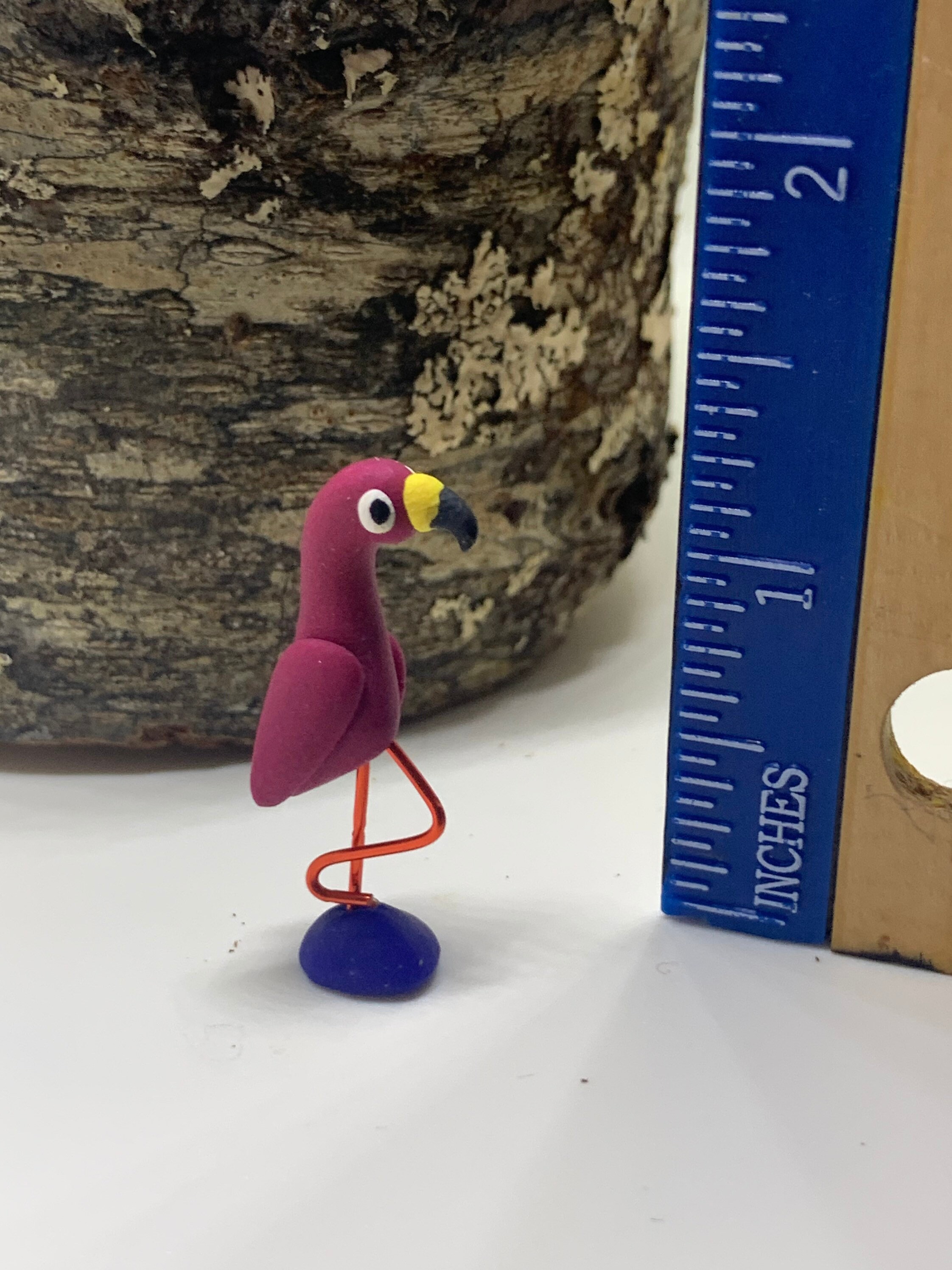 Miniature Flamingo Figurine Polymer Clay Flamingo Mini | Etsy